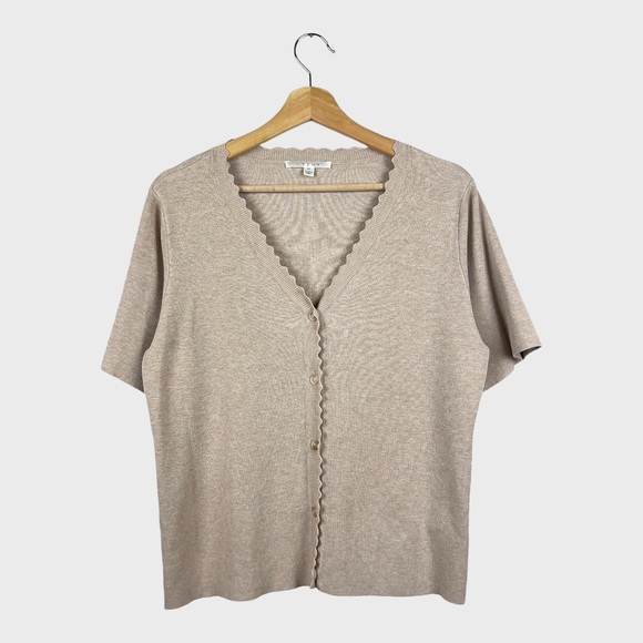 Cyrus | Sweaters | Cyrus Jacquard Knit Short Sleeve Cardigan Sweater ...